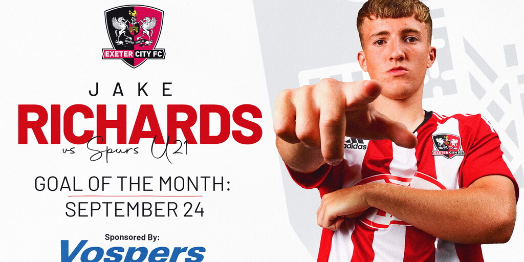 Jake Richards' stunner named Vospers Goal of the Month for September | Exeter City F.C.